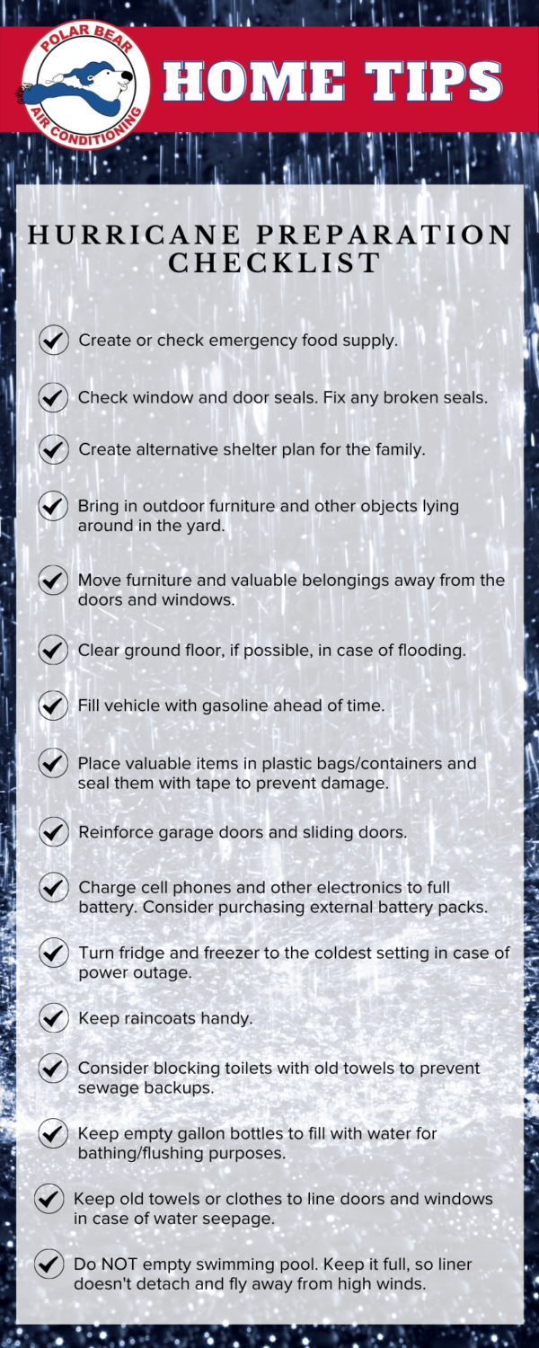 Checklist to Keep Your Home Prepared for Hurricane Season - Polar Bear ...